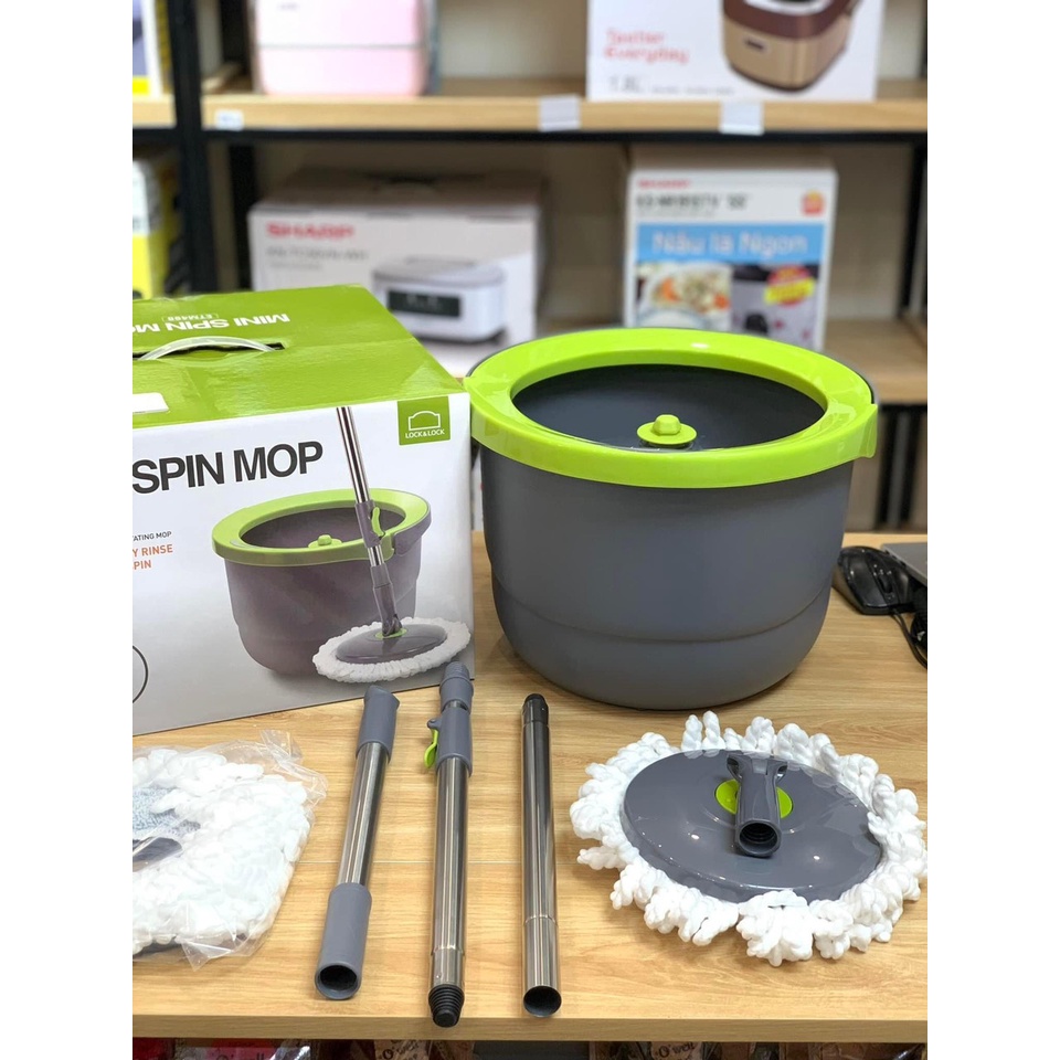 Bộ Cây Lau Nhà Xoay Tay 2 Bông Lau LOCK&LOCK ETM498 | Shopee Việt Nam