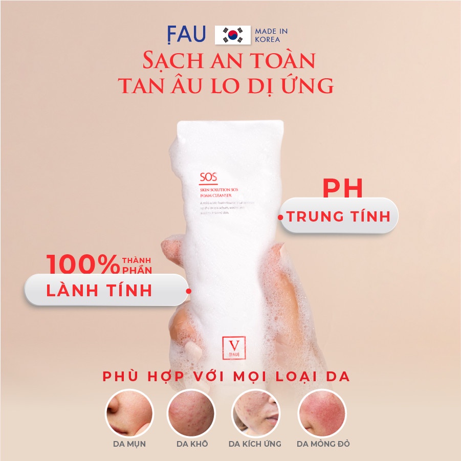 [FAU SKIN SOLUTION SOS FOAM CLEANSER] – Sữa rửa mặt tạo bọt lành tính ...