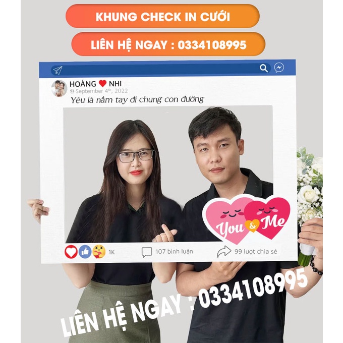 Mua Bảng check in facebook, in Bảng check in cưới, KHUNG HÌNH CHỤP ảnh siêu hót 2023 60x80 độc ...