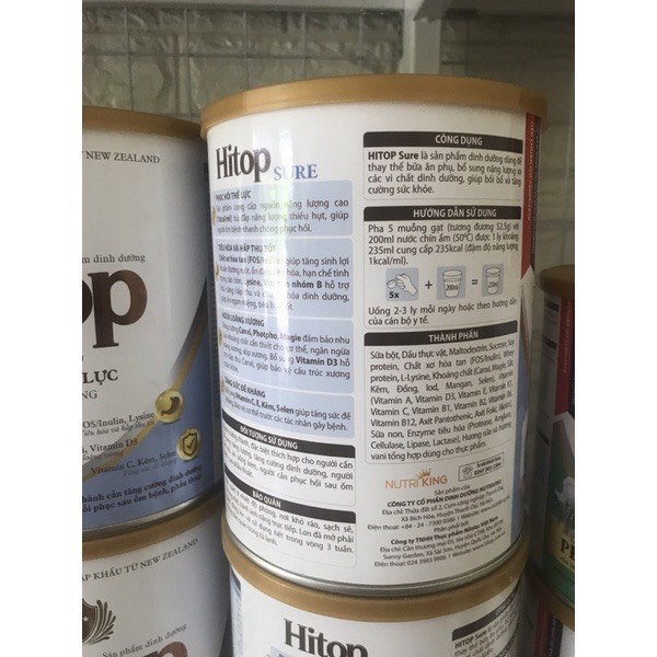 Mua Sữa bột Hitop Sure cho người ốm và suy nhược, phục hồi thể lực và ...
