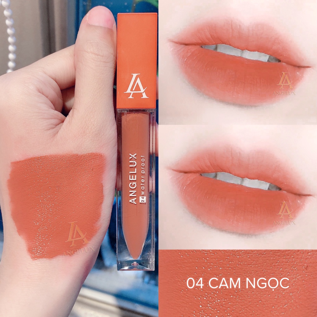 Mua Son kem siêu lì lâu trôi DOLLY ANGELUX, Son kem màu Cam Ngọc mềm ...