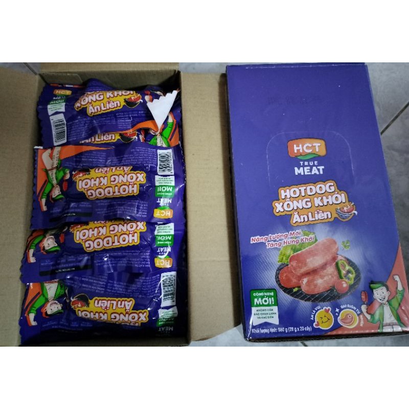 Hotdog xông khói HCT true meat 1 hộp × 20 túi | Shopee Việt Nam