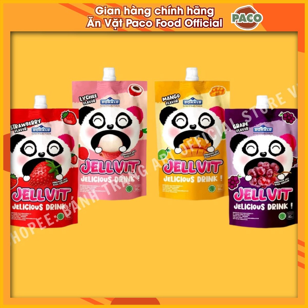 1 TÚI THẠCH NƯỚC TRÁI CÂY DONALD JELLVIT 85Ml | Shopee Việt Nam