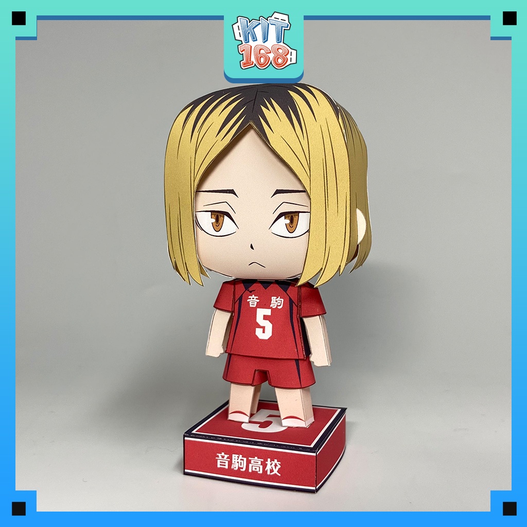 Mô hình giấy Anime Game Chibi Kenma Kozume - Haikyuu!! + kit hộp trang ...