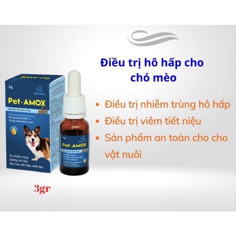 Mua 1 lọ PET - AMOX plus dùng cho bệnh hô hấp trên chó mèo giá rẻ nhất ...