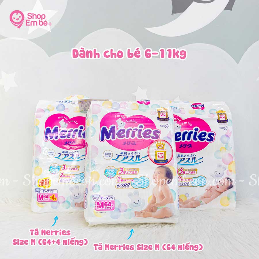 Mua Bỉm Merries nội địa Nhật mềm mại chống hăm, cộng miếng size NB-XXL ...