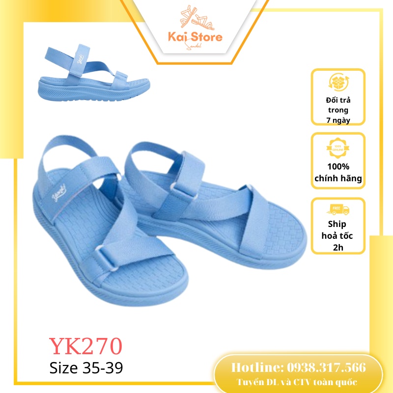 Mua Giày Sandal Yanki Nữ Quai Ngang YK270 Đế Cao Su Quai Dù Đi Học Đi ...