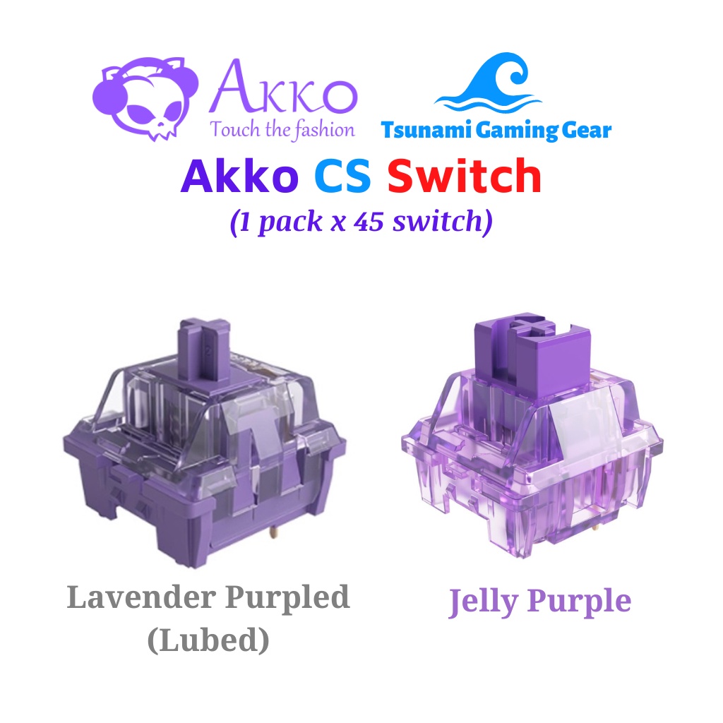 Bộ Switch Akko CS Lavender Purple I Lavender Purple (Lubed) I Jelly ...