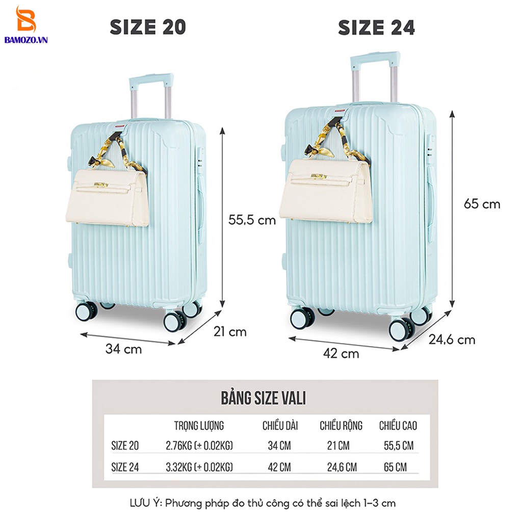 Vali Du Lịch Size 24 Inch Size 20 Inch Cao Cấp Giá Rẻ Bền Đẹp Chống Va ...