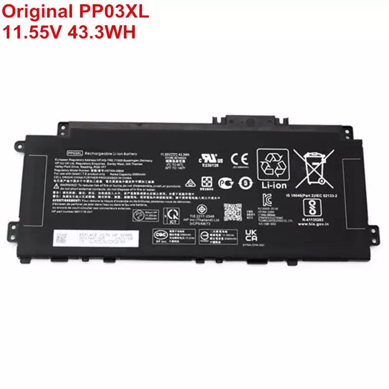 PP03XL Genuine Battery for HP Pavilion 13-BB 14-DV 14-DK 15-EH 14M-DW ...