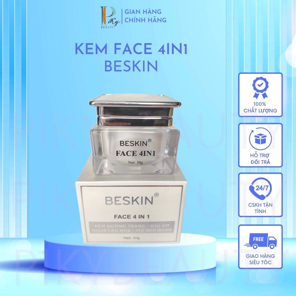 Combo kem face Beskin dưỡng trắng căng bóng - MixASale