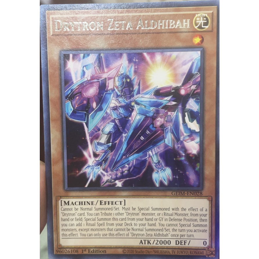 Thẻ bài Drytron Zeta Aldhibah - GEIM-EN028 - Rare 1st Edition | Shopee ...