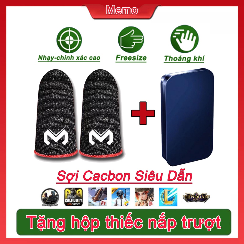 Bộ bao 2 ngón tay Memo chính hãng chuyên dụng chơi game mobile chống ra ...