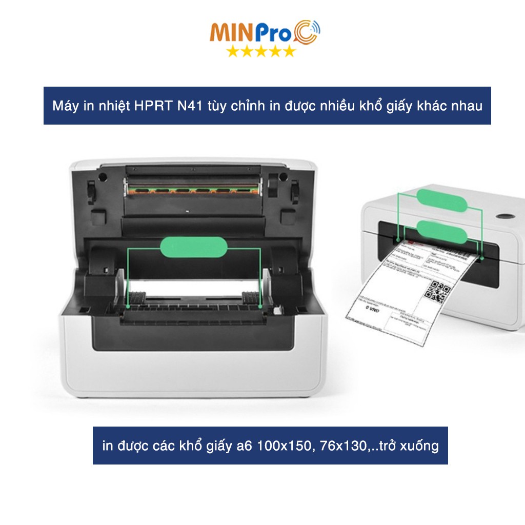 Mua Máy in nhiệt mini Minpro in đơn hàng,HPRT N41 mini dùng giấy in ...