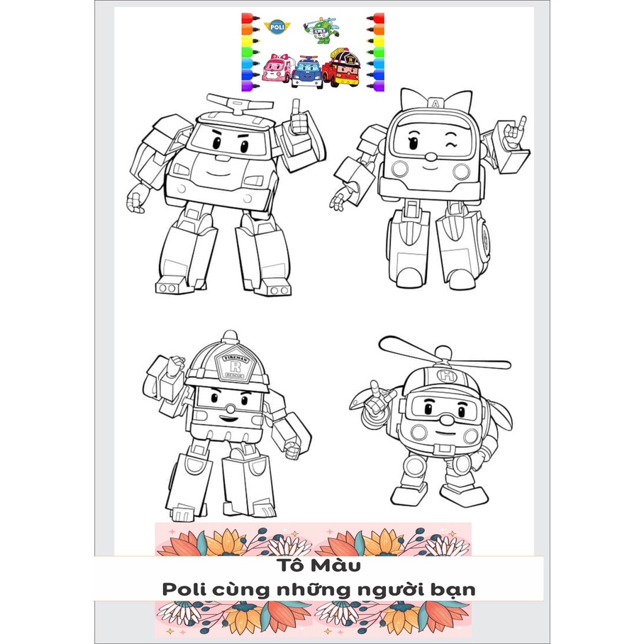 Tô màu tranh Poli: Cách giúp trẻ phát triển trí thông minh và tư duy ...