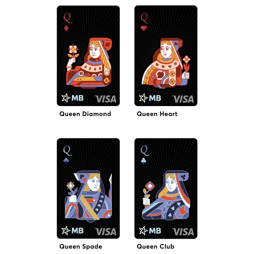 [Thẻ MB bank] Queen - Thẻ ngân hàng hình bài tây sang trọng - MB Hi ...