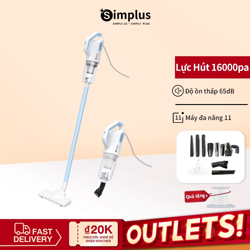 Mua Simplus Máy hút bụi có dây nhỏ gọn tiện lợi lực hút mạnh 16000PA dễ ...