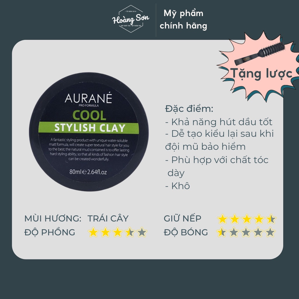 [ CHÍNH HÃNG ] Sáp vuốt tóc Aurané Cool Stylish Clay 80ml | Shopee Việt Nam