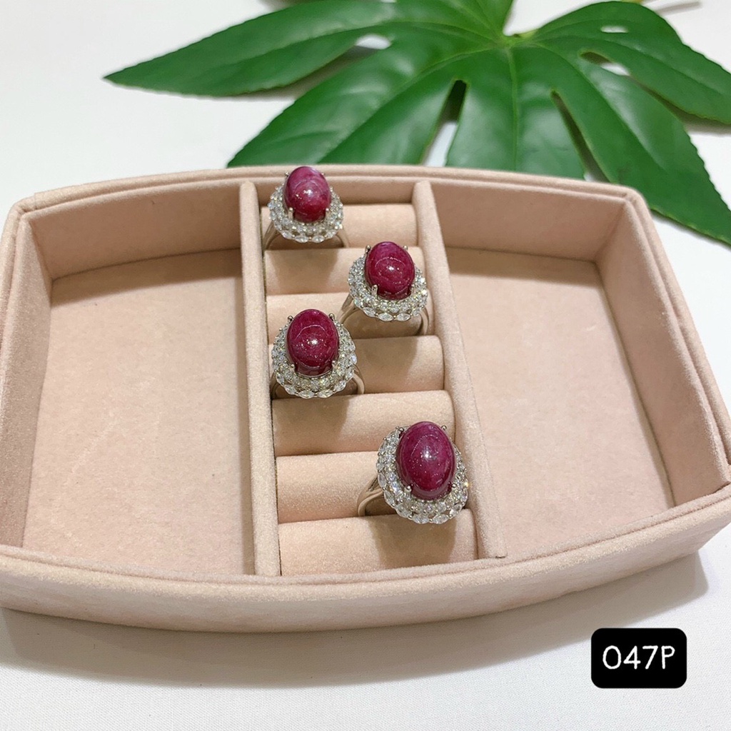 Nhẫn Bạc Ruby Nam Phi Cực Đẹp Freesize Mới Về | Shopee Việt Nam