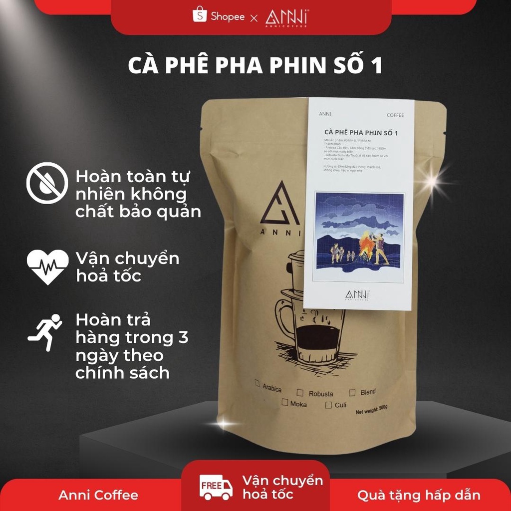 Mua Cà phê pha phin số 1 Anni Coffee - Đậm đắng đặc trưng, mạnh mẽ ...