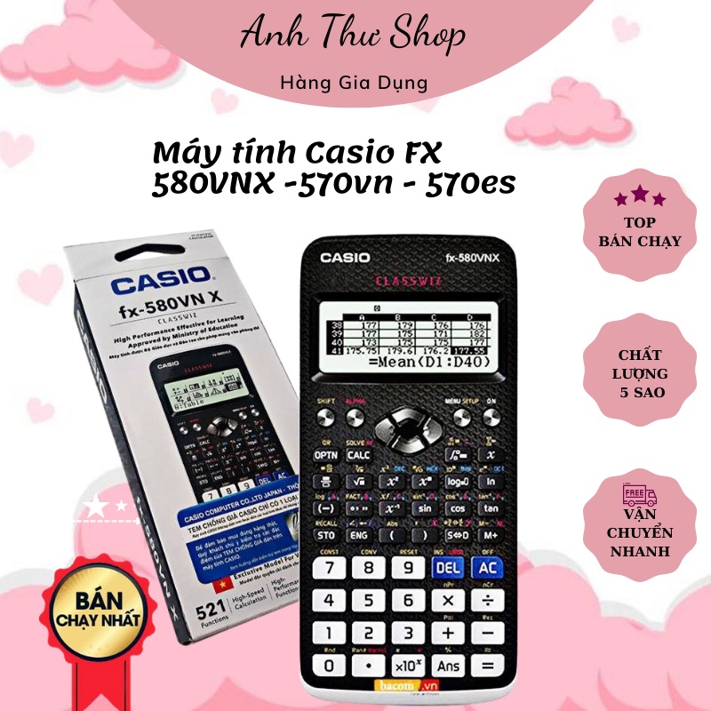 Mua Máy tính Casio FX 580 VNX- 570vn Plus- 570ES Plus 2nd-Giải Toán ...