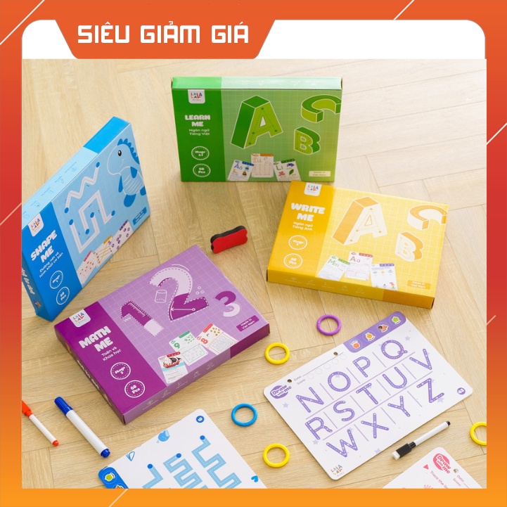Sách tập viết cho bé tập tô vẽ thông minh xóa được Lalala baby kèm 5 ...