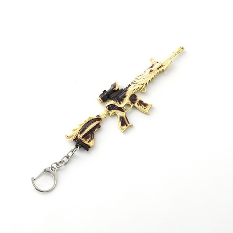 Mua Móc Khoá Mô Hình PUBG M416 Skin Dragon Gold dài 12cm siêu đẹp móc ...