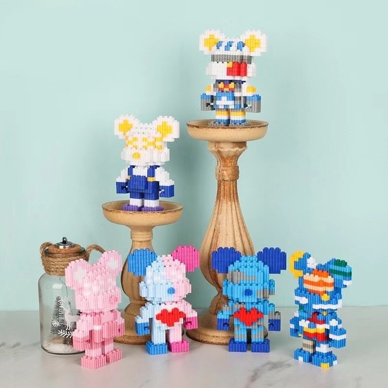 Lego mini đồ chơi lắp ráp 3D hình Gấu Bearbrick dễ thương - Queen Store ...