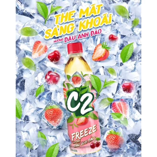 6 chai trà c2 Dâu Anh Đào | Shopee Việt Nam