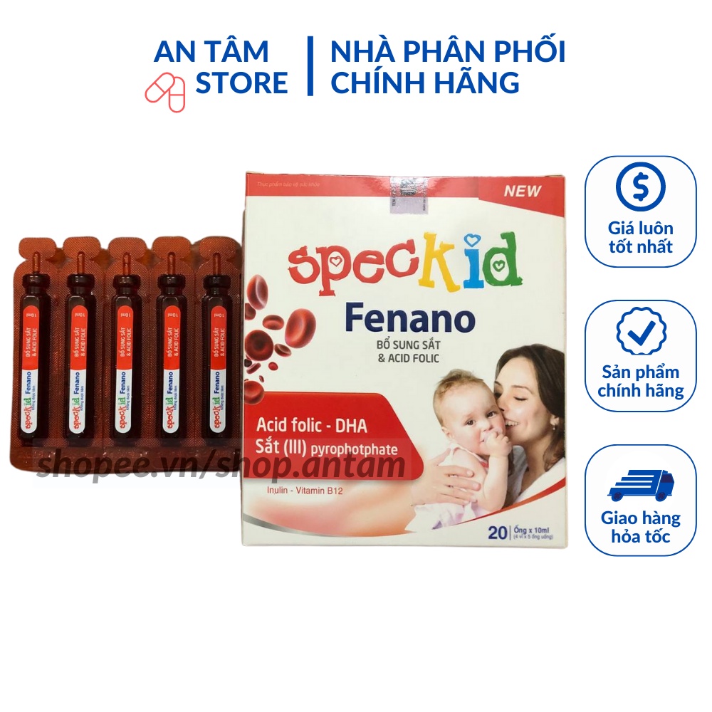 Speckid Fenano ống bổ sung sắt và acid folic | Shopee Việt Nam