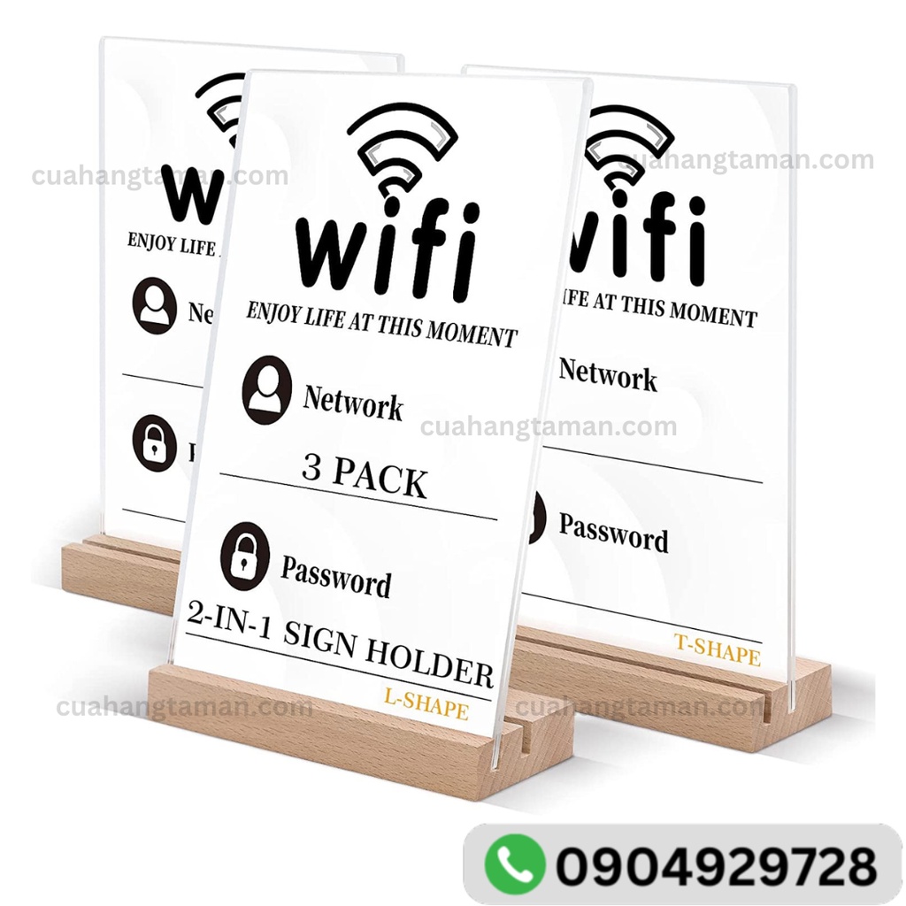 Menu Mica Đế Gỗ Tent Card Standee Cao Cấp | Shopee Việt Nam