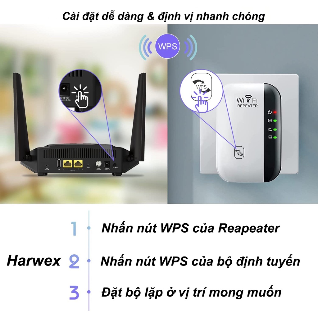 Mua Kích Sóng Wifi 300Mbps Kích Wifi Repeater Cục Kích Wifi Wireless ...
