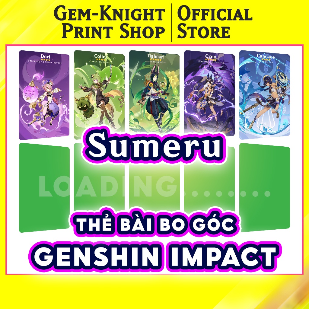 [Thẻ Bài] CARD BO GÓC Nhân Vật Genshin Impact Sumeru - Thẻ bài nhân vật ...