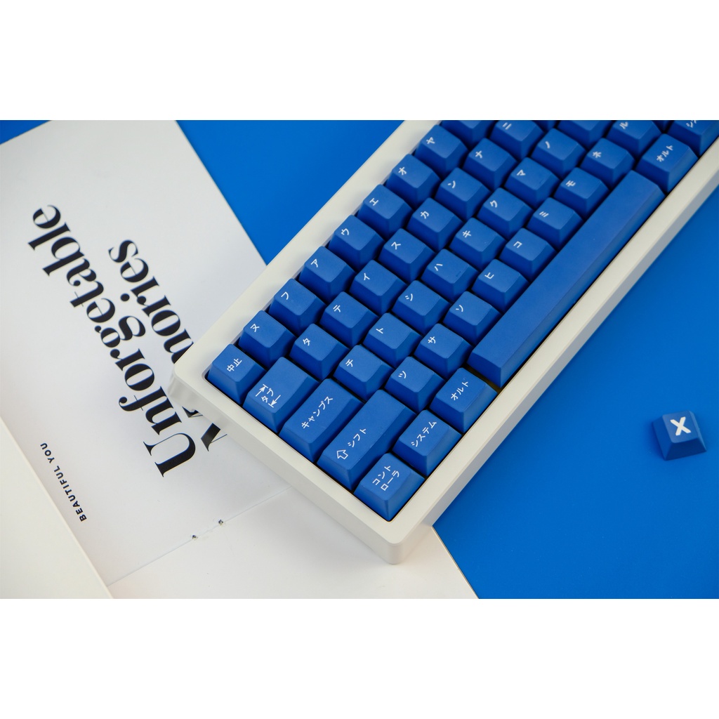 Keycap Màu Xanh GMK Klein, 130 Phím PBT Keycaps Cherry Profile DYE-SUB ...