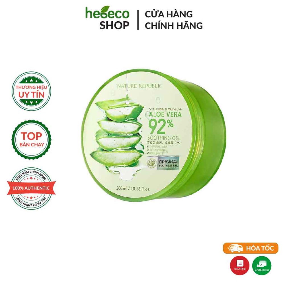 Gel Dưỡng Ẩm và Làm Dịu Da Nha Đam Nature Republic Aloe Vera 92% ...