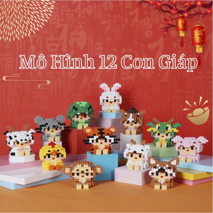 Mô Hình Lắp Ráp 12 Con Giáp, Mô Hình LEGO Lắp Ghép Mini 3d Cực Đẹp ...