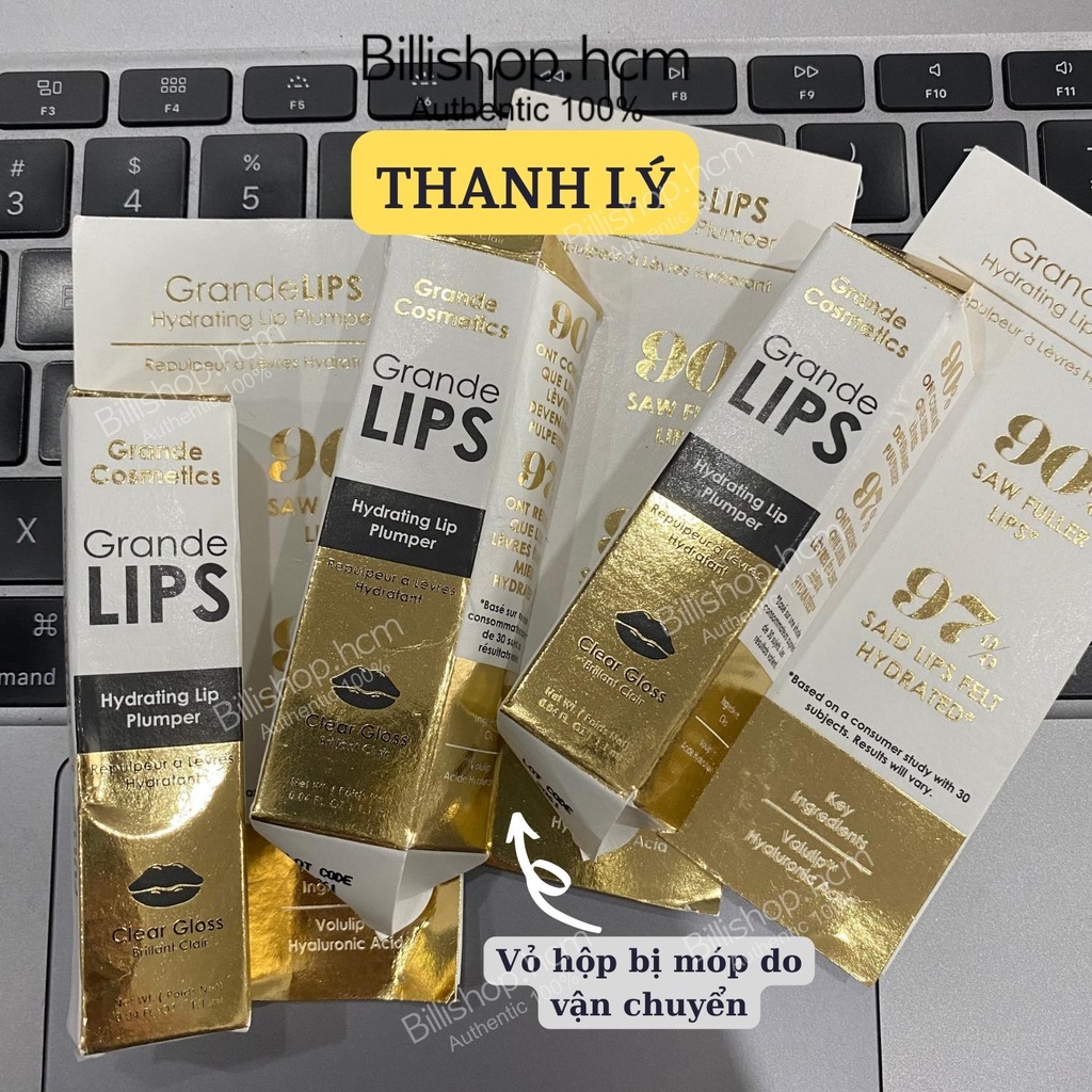 THANH LÝ Minisize 1.1ML - Son bóng làm dày môi Grande Lips Hydrating ...