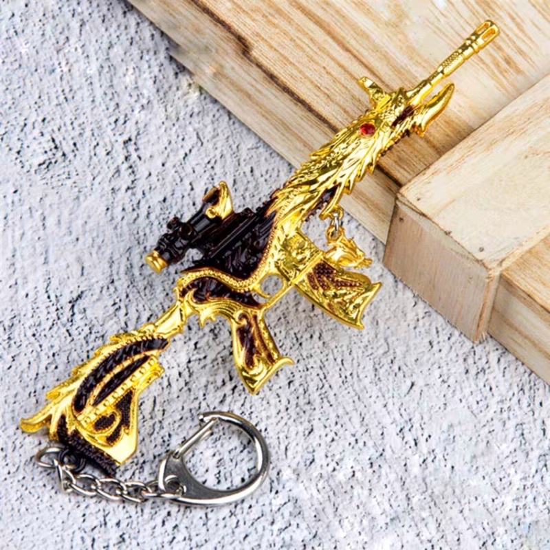 Mua Móc Khoá Mô Hình PUBG M416 Skin Dragon Gold dài 12cm siêu đẹp móc ...