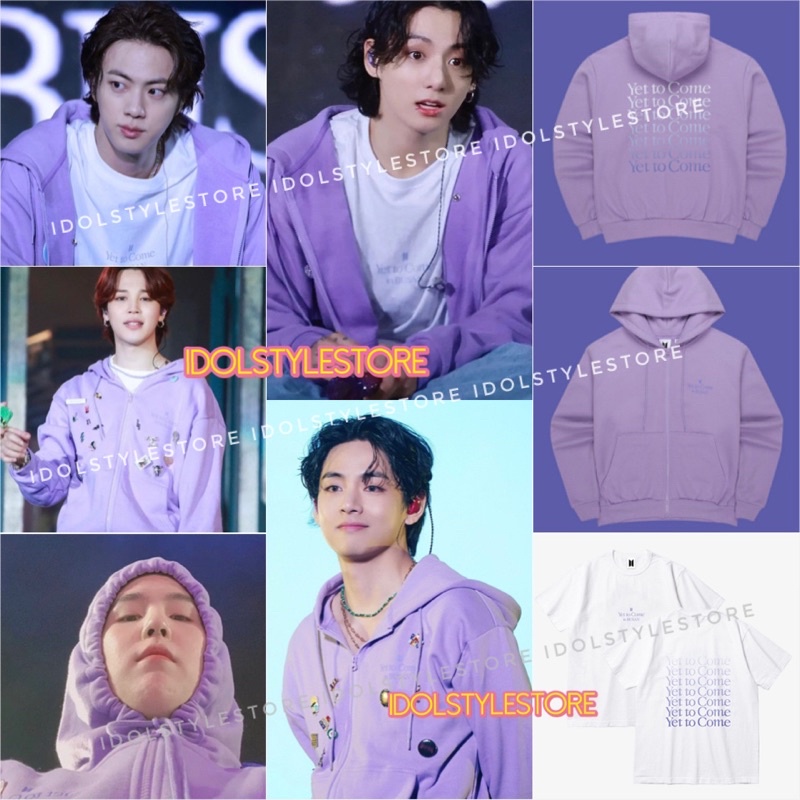 (Áo kèm card Idol) áo khoác nỉ Yet to come như Suga Jimin Jungkook Jin BTS | Shopee Việt Nam
