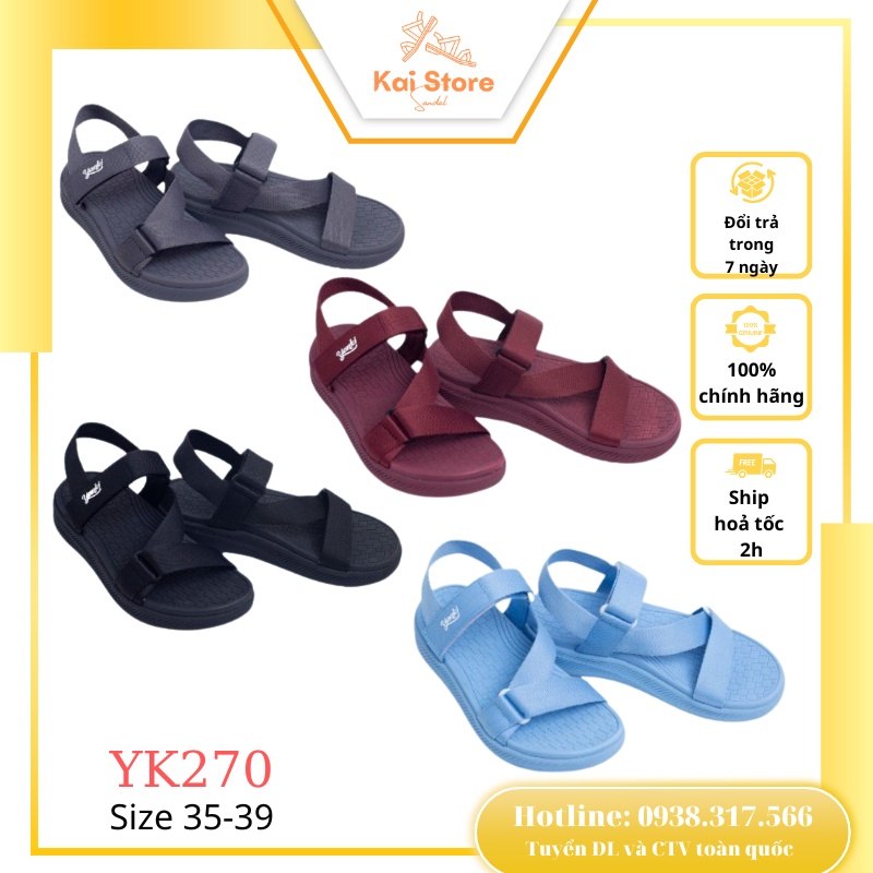 Mua Giày Sandal Yanki Nữ Quai Ngang YK270 Đế Cao Su Quai Dù Đi Học Đi ...