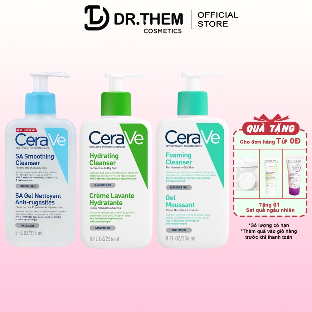 Sữa Rửa Mặt CeraVe SA Smoothing, Hydrating, Foaming Cleanser - Cho Da ...