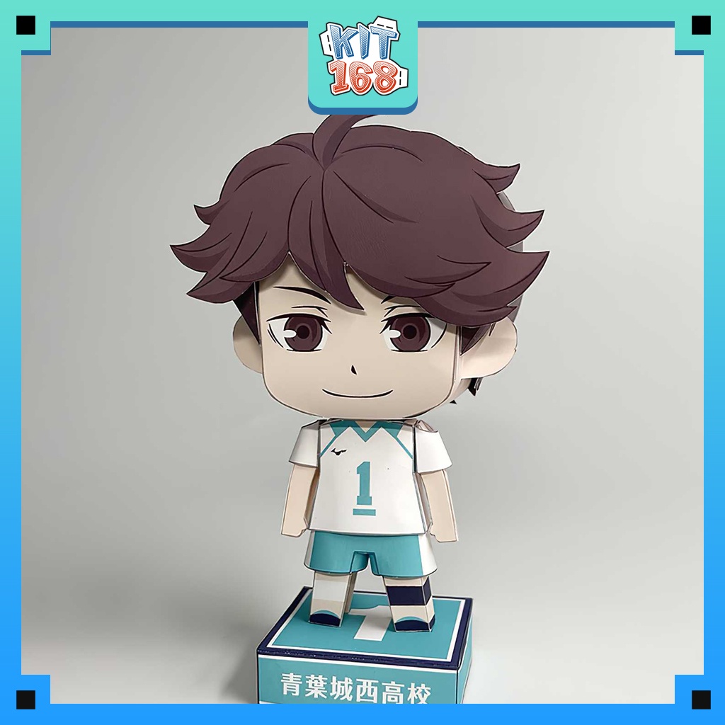 Mô hình giấy Anime Game Chibi Toru Oikawa ver 3 - Haikyuu!! + kit hộp ...