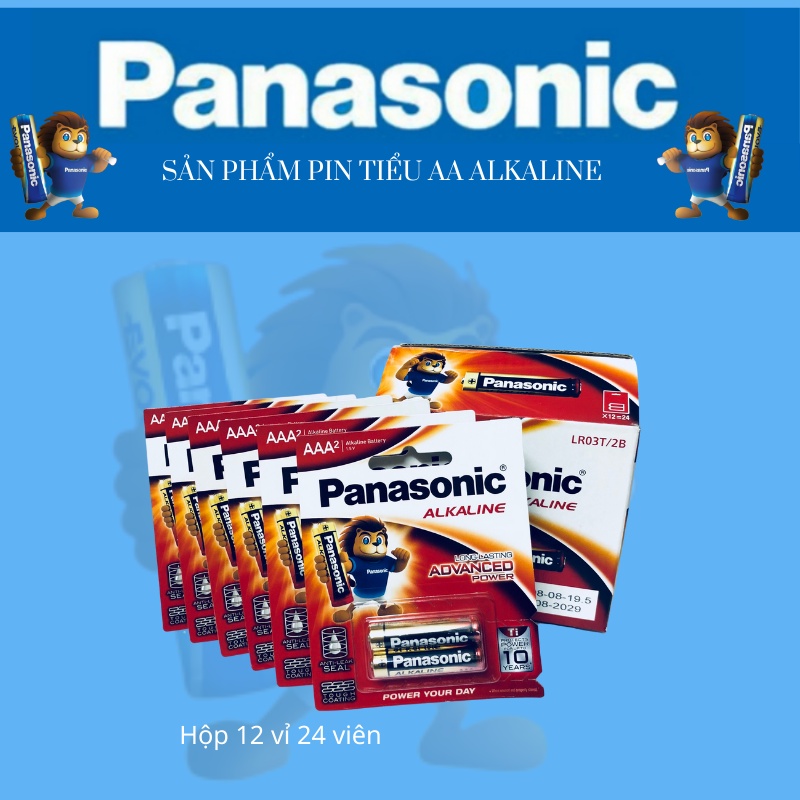 Pin AA/ AAA Pin tiểu/ đũa Alkaline Panasonic 1,5V Vỉ 2 Viên chính hãng ...