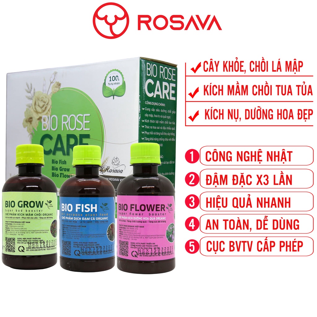 Mua Bộ phân bón hữu cơ vi sinh CARE Rosava dưỡng hoa hồng, lan, sen đá ...