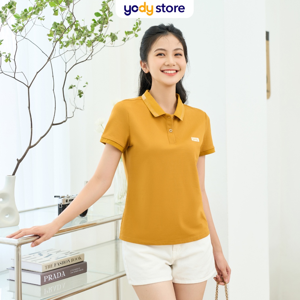 Áo polo nữ YODY mắt chim phông cotton có cổ thoáng mát trẻ trung năng ...