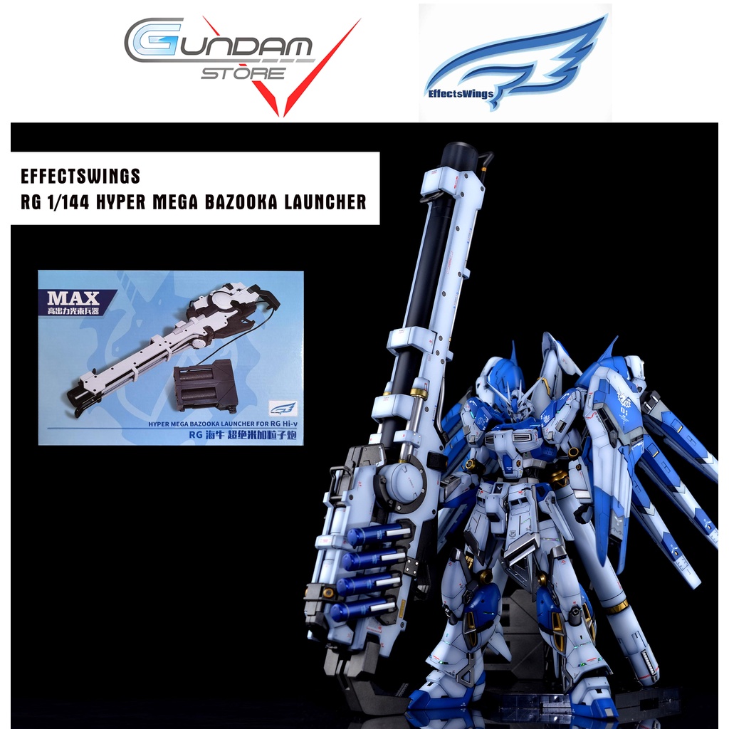 Phụ Kiện Gundam RG Hi Nu Hyper Mega Bazooka Launcher LED [Tặng Decal ...