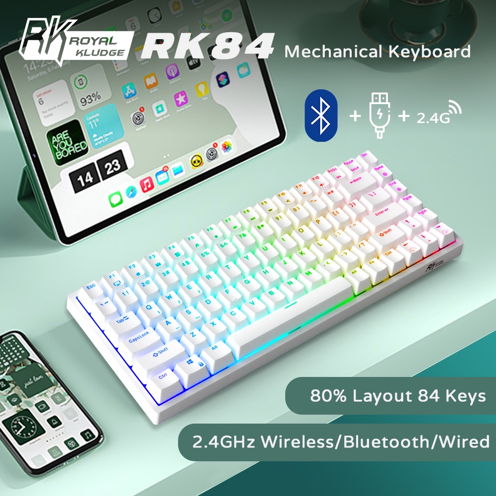 Mua ROYAL KLUDGE RK84 White Mechanical Keyboard Bàn phím cơ màu trắng 2 ...