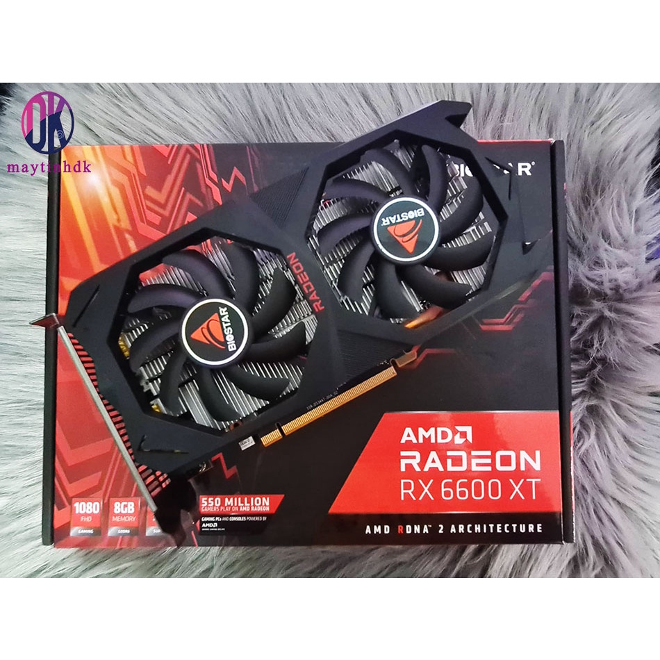 Card màn hình Biostar Radeon RX 6600 XT 8GB (VA66T6TM81) full box bảo ...