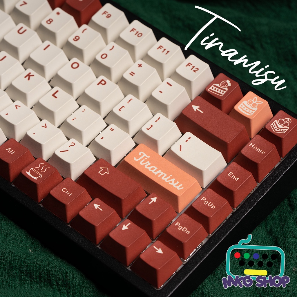 Keycap Tiramisu PBT in nhiệt, cherry profile, 129 nút bàn phím cơ rẻ đẹp | Shopee Việt Nam