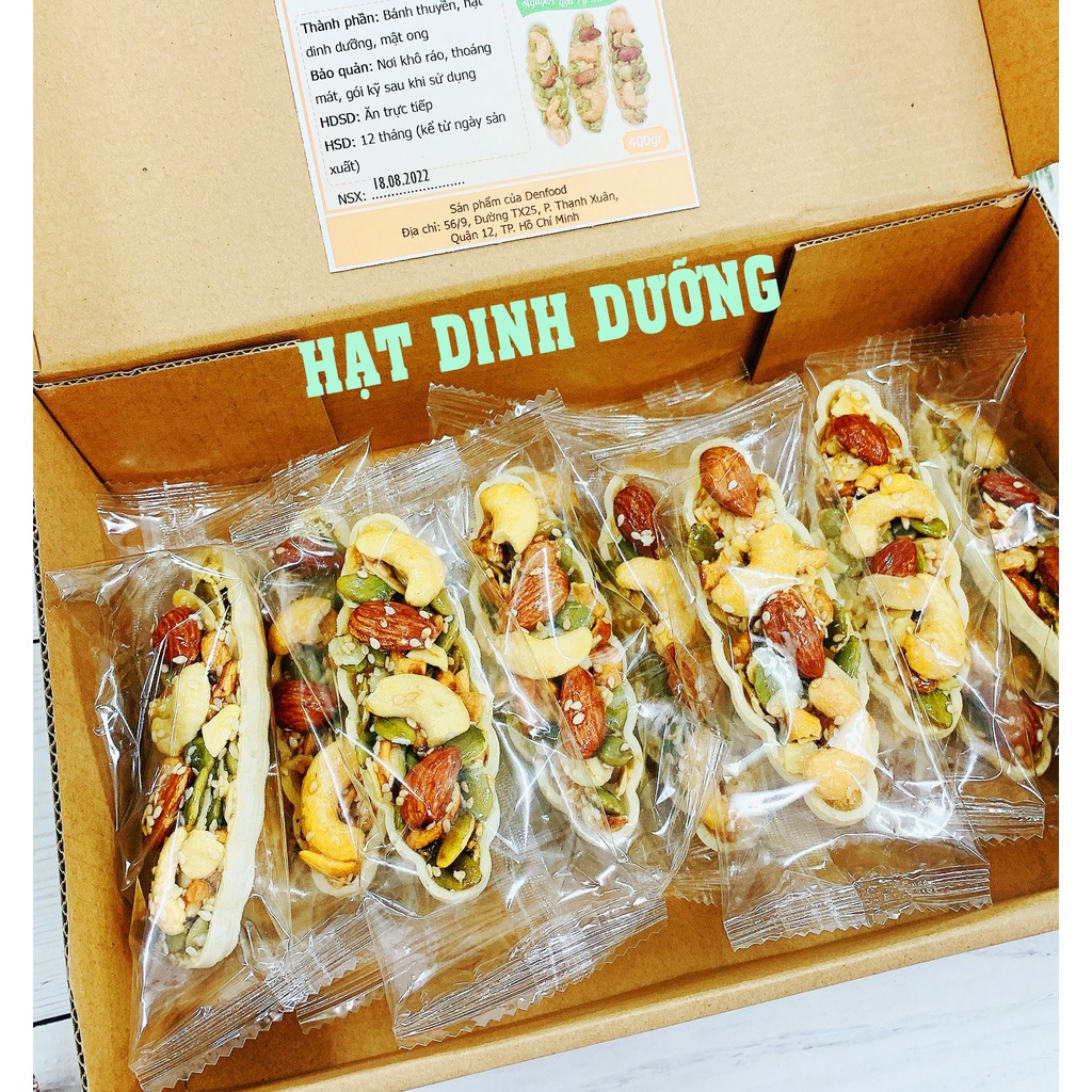 Bánh thuyền mix hạt dinh dưỡng - Granola thuyền - hộp 400gr luôn hộp ...